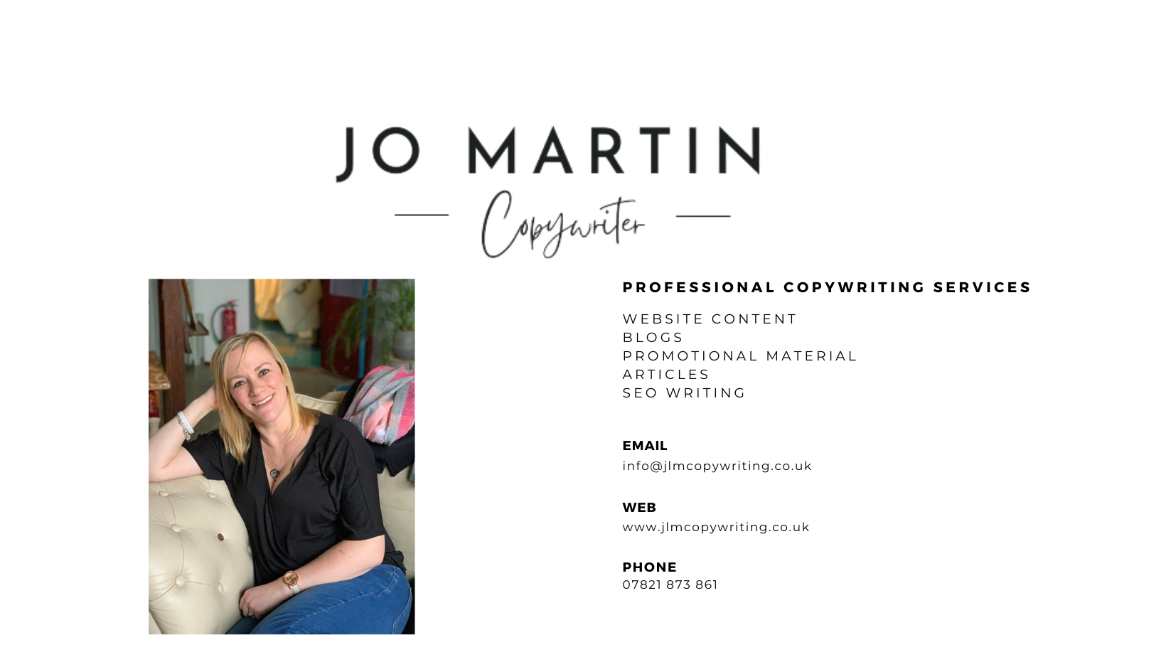 Freelance Copywriter | Jo Martin Copywriter